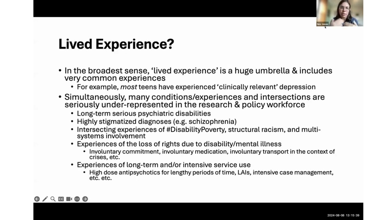 Transforming Mental Health Disability Research Through Lived Experience Leadership and Co ...
