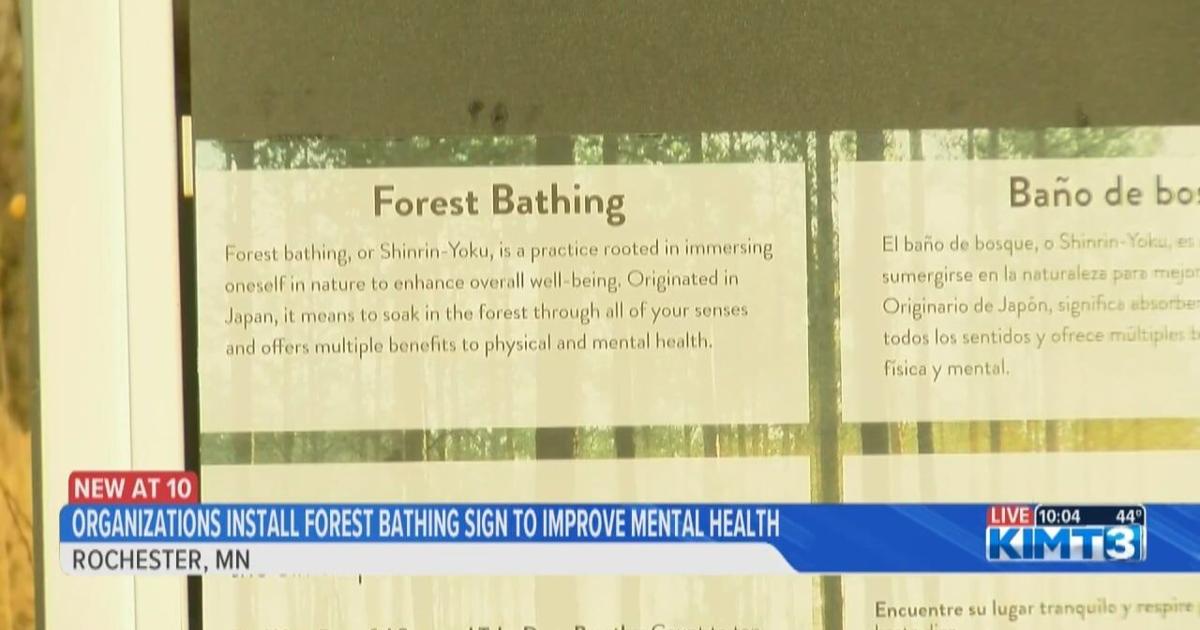 Forest Bathing sign installed to improve mental health and wellness ...