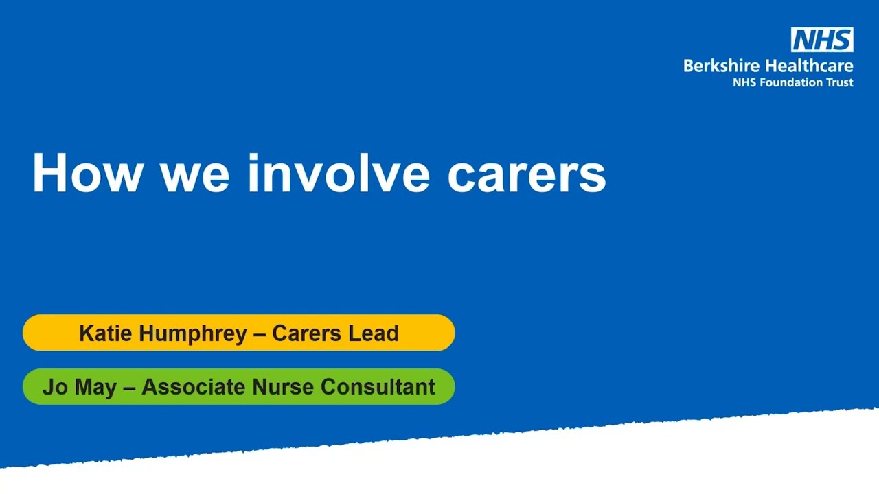 How we involve carers within mental health services - Behavioral ...