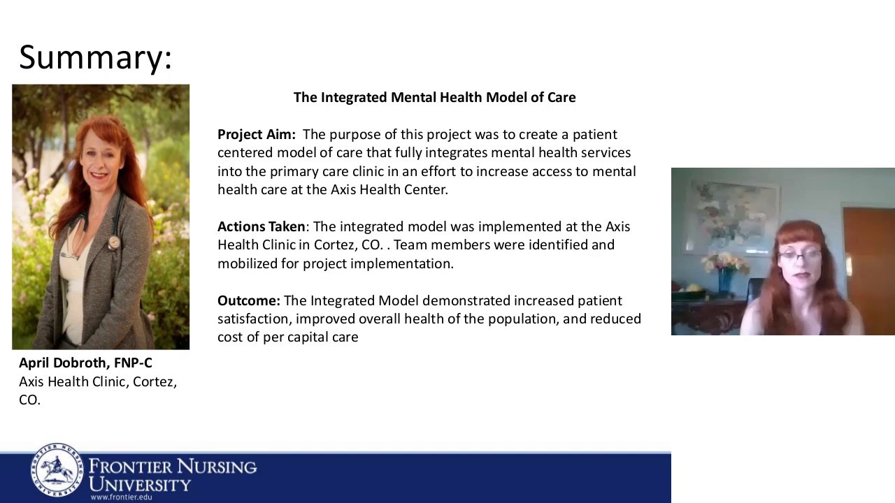 The Integration of Mental Health Services into Primary Care ...